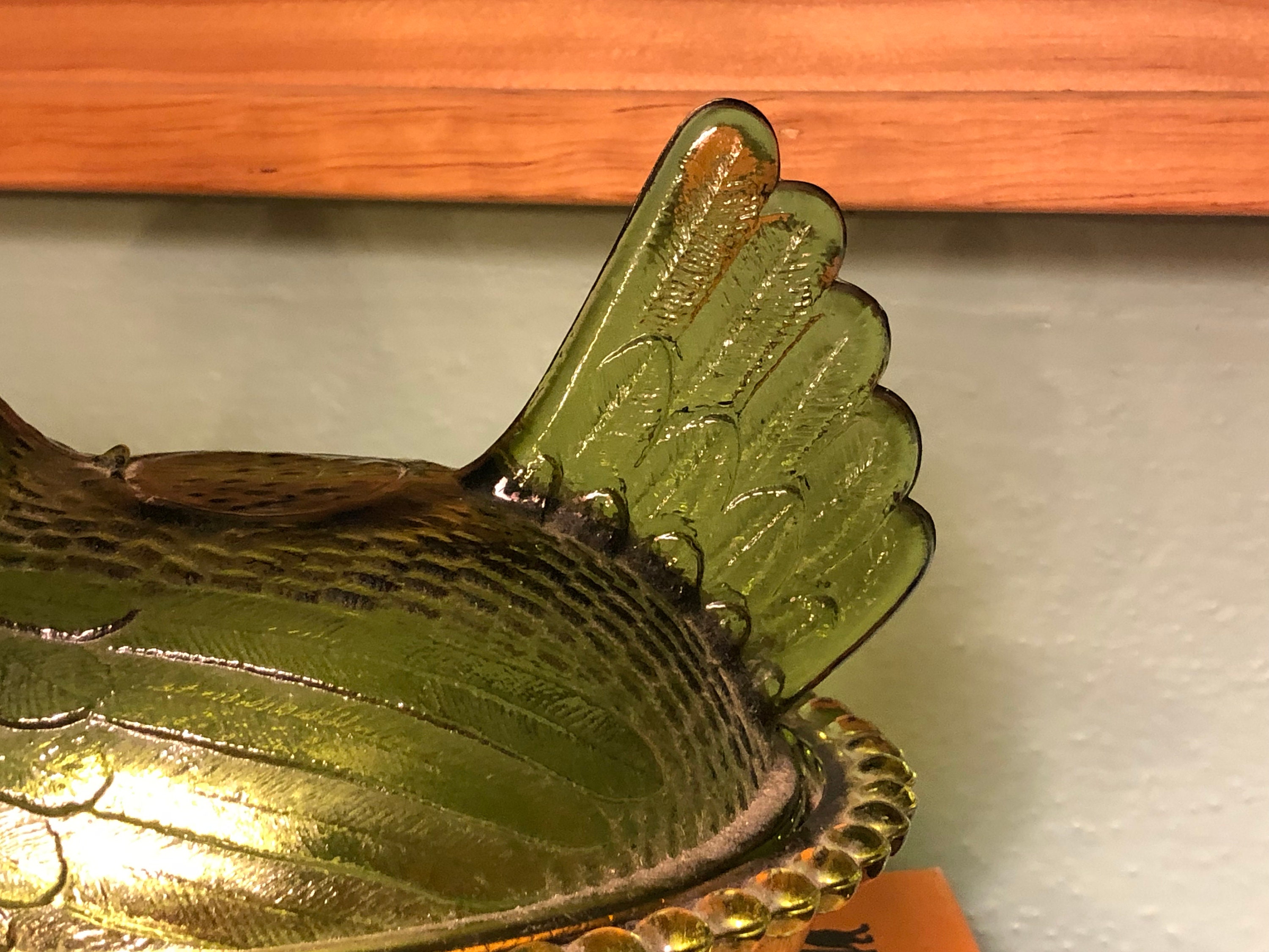Vintage Indiana Glass Avocado Green Nesting Hen on Nest - Etsy