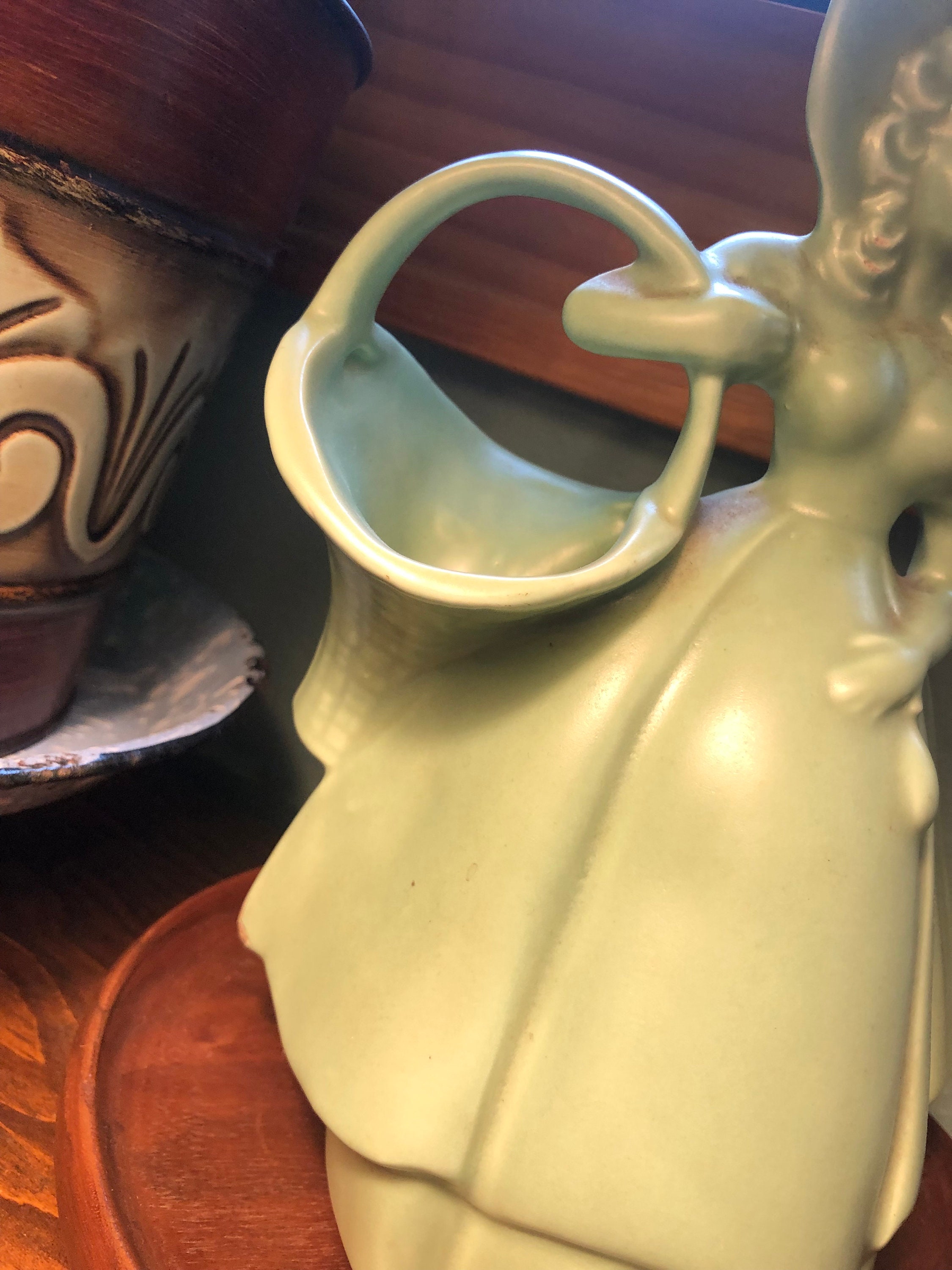 Vintage Haeger Pottery Southern Belle Figurine With Planter Basket - Etsy