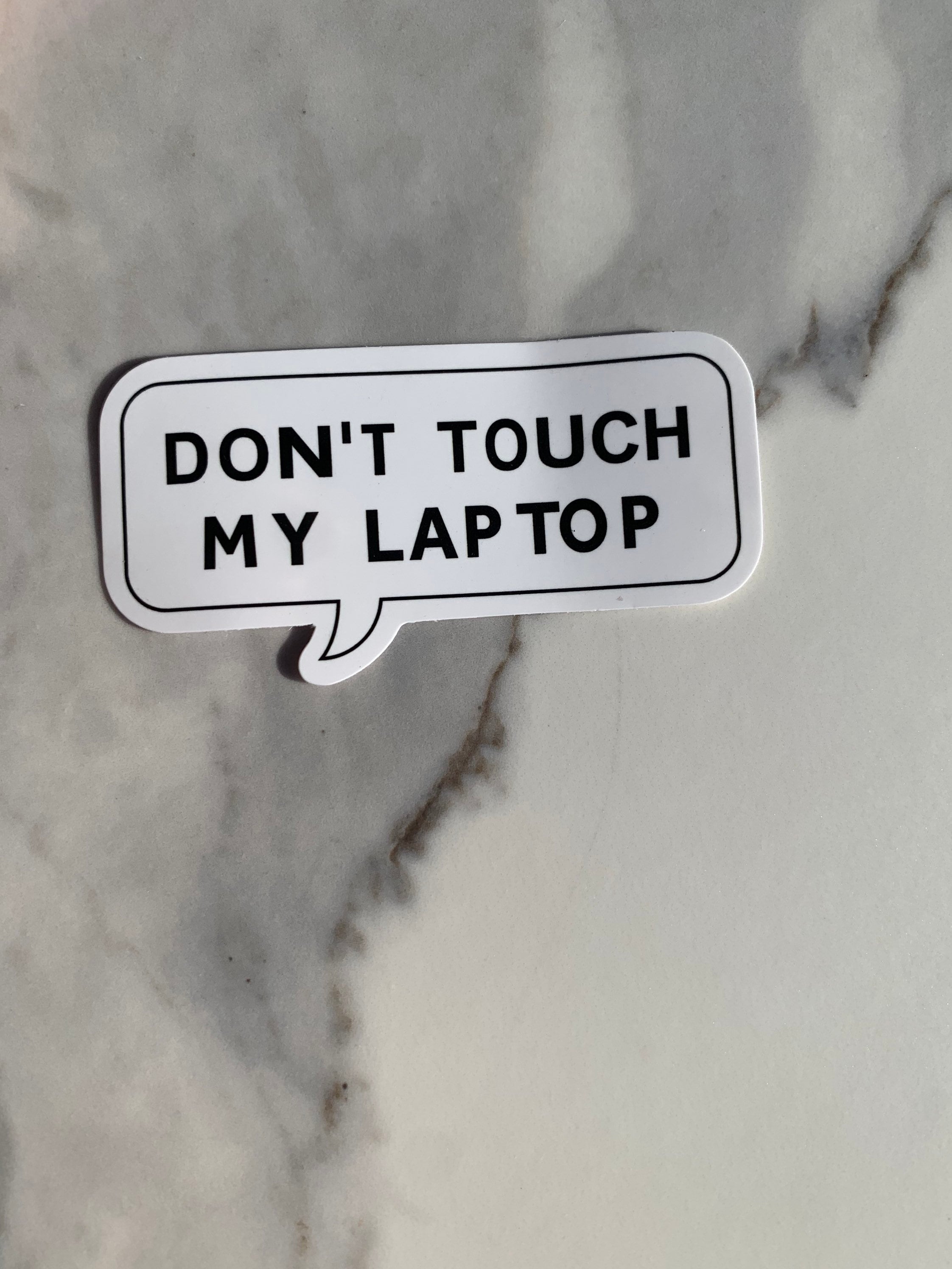 Dont Touch My Laptop White Sticker Self Adhesive Decal - Etsy