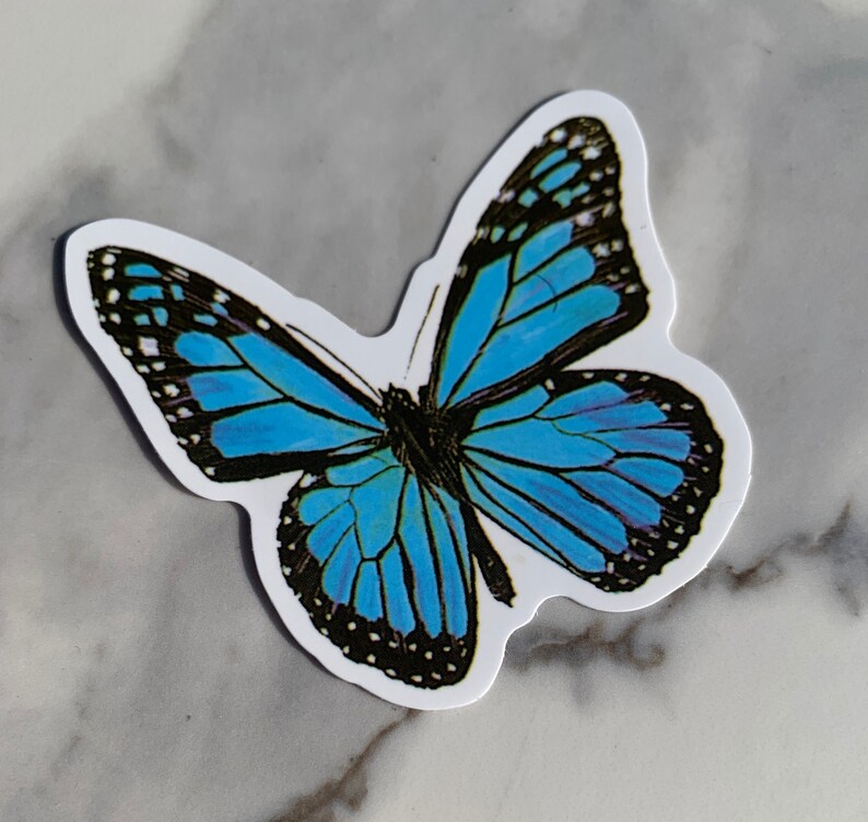 Blue Butterfly Laptop Decal | Etsy