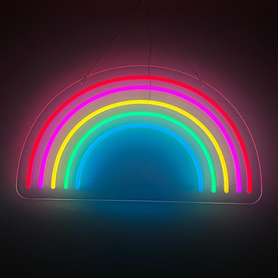 Neon LED Rainbow Sign - Etsy