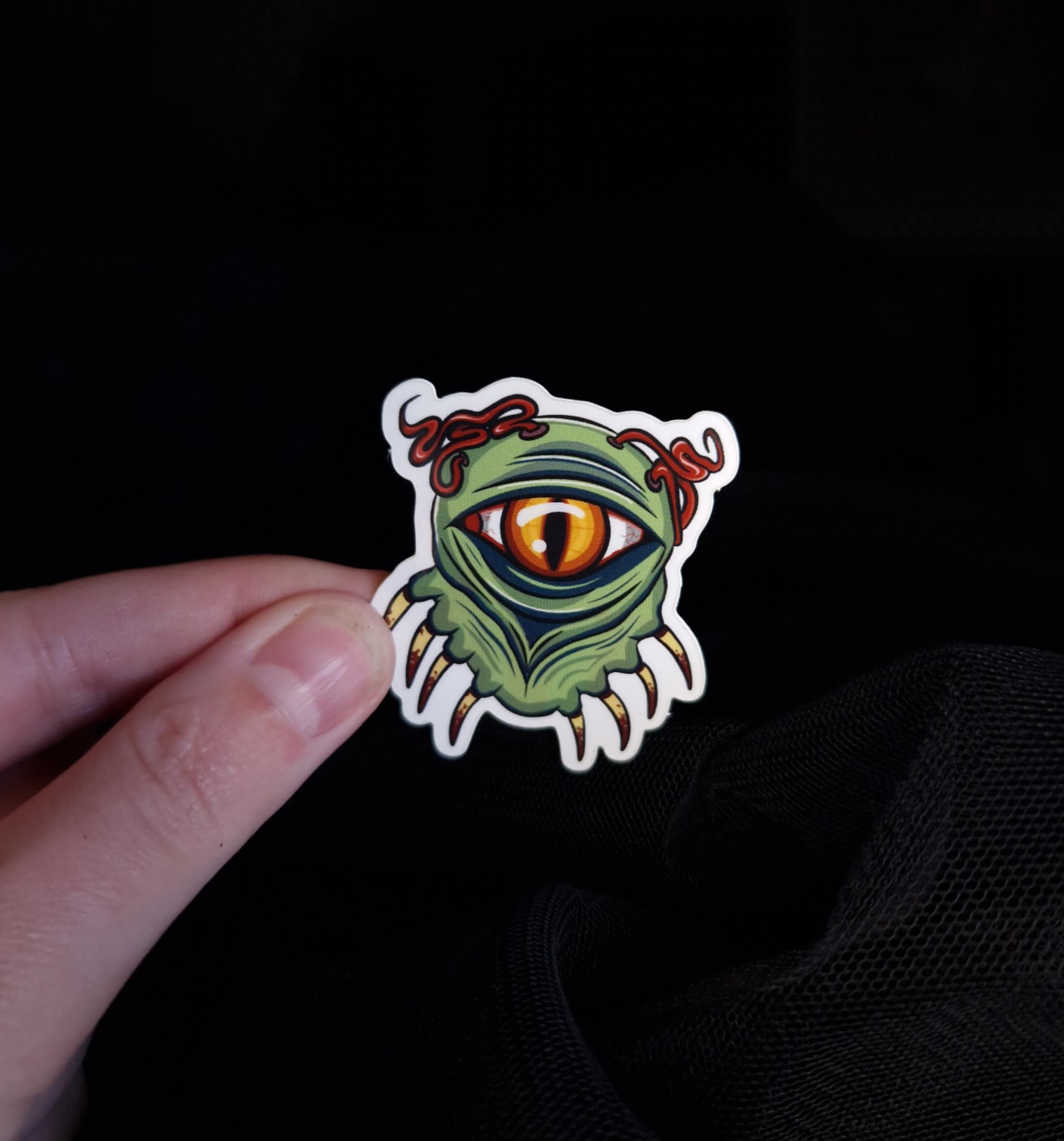 Scary Creepy Vinyl Sticker , Horror Disturbing Label, Dark Mysterious ...