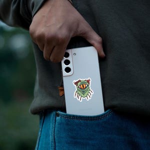 Scary Creepy Vinyl Sticker , Horror Disturbing Label, Dark Mysterious ...