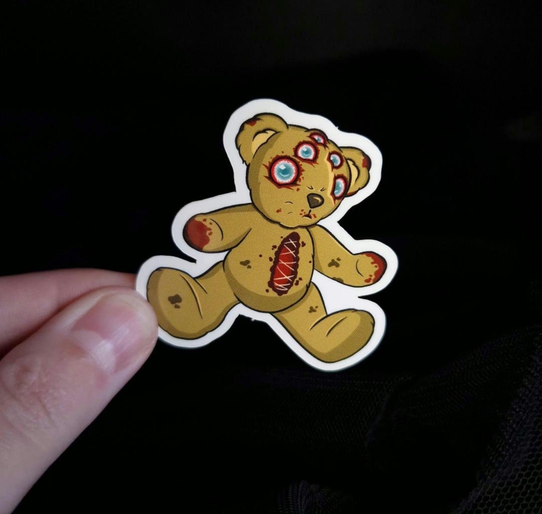 Scary Creepy Vinyl Sticker , Horror Disturbing Label, Dark Mysterious ...