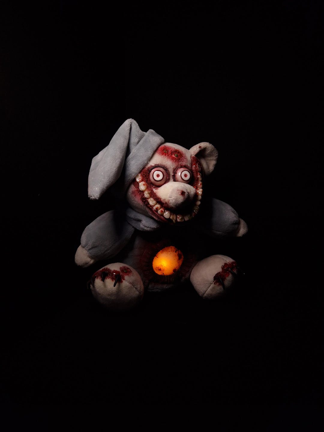 Creepy Light Horror Smiling Mouth Plushie Handmade Disturbing Spooky ...