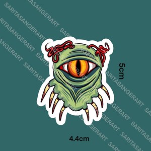 Scary Creepy Vinyl Sticker , Horror Disturbing Label, Dark Mysterious ...