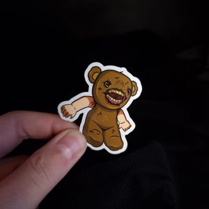 Scary Creepy Vinyl Sticker , Horror Disturbing Label, Dark Mysterious ...