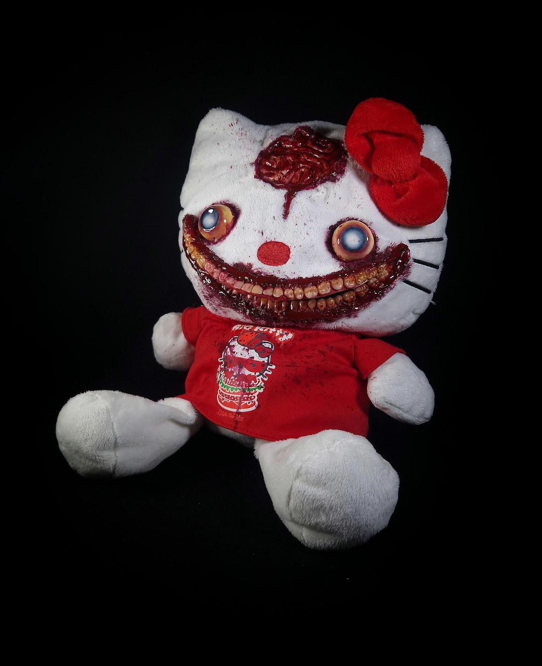 Hello Kitty Smiley Smiling Horror Disturbing Spooky Haunted Stuffed ...