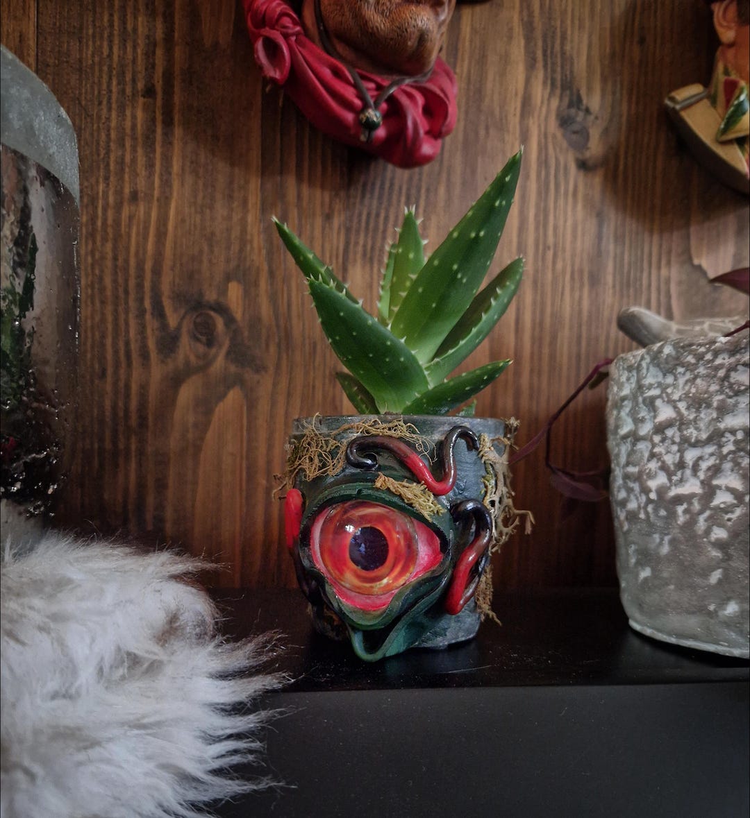 Scary Creepy Plant Pot, Horror Disturbing Decor, Dark Mysterious Flower ...