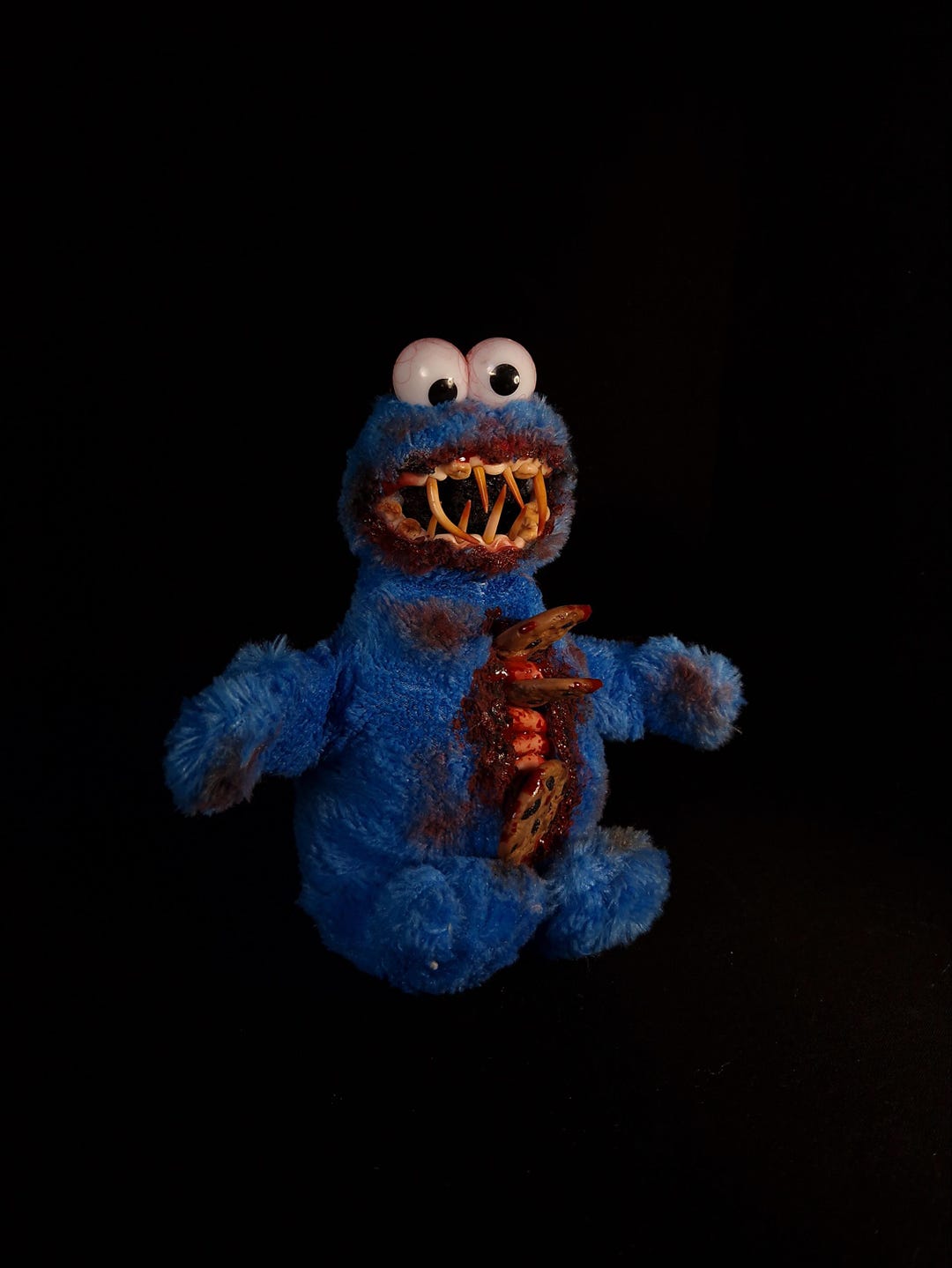 Creepy Horror Cookie Monster Disturbing Spooky Haunted Stuffed Animal ...