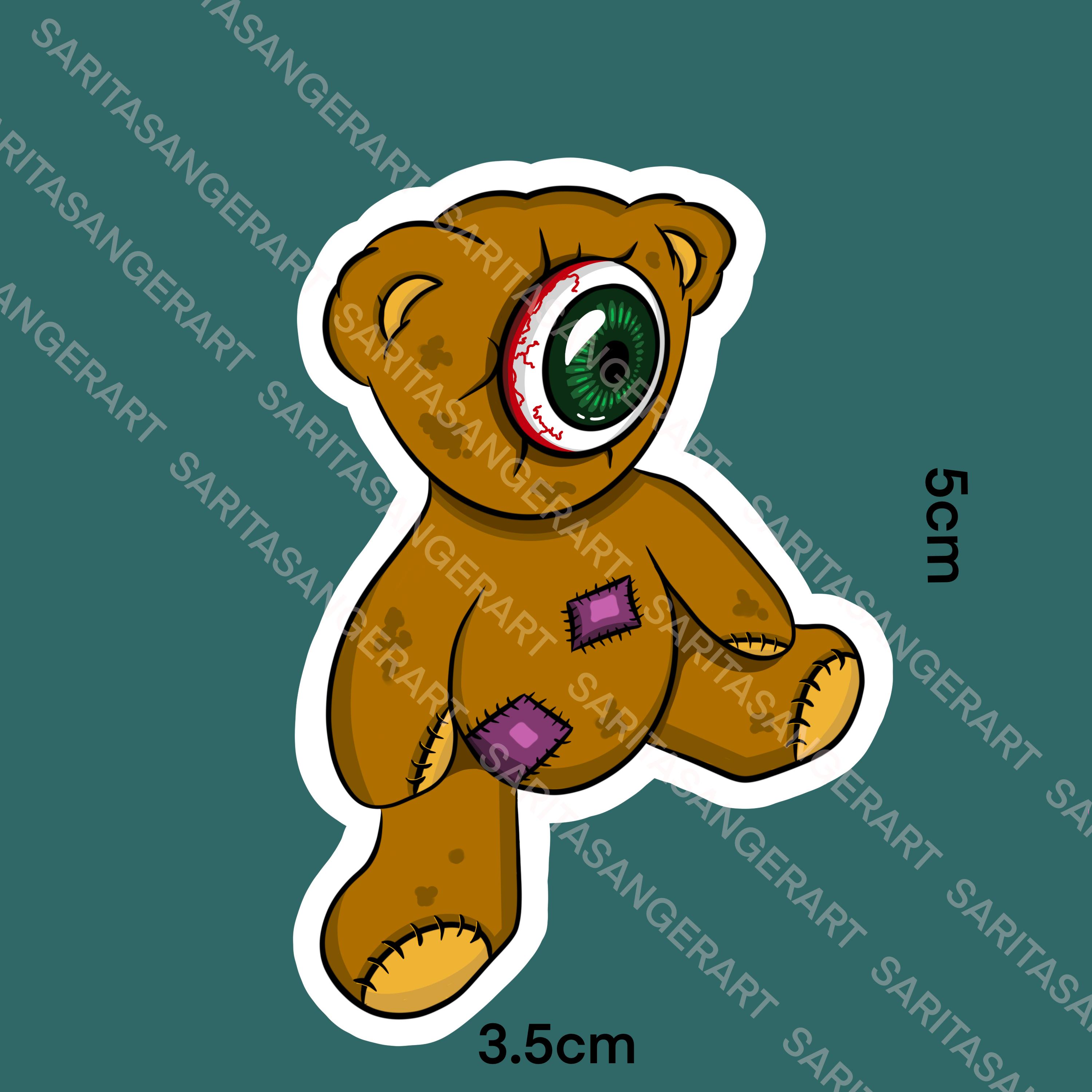 Scary Creepy Vinyl Sticker , Horror Disturbing Label, Dark Mysterious ...