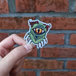 Scary Creepy Vinyl Sticker , Horror Disturbing Label, Dark Mysterious ...