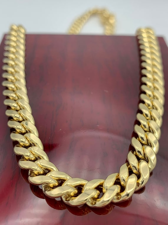 8mm 14k Real Gold Miami Cuban Link Chain - Etsy
