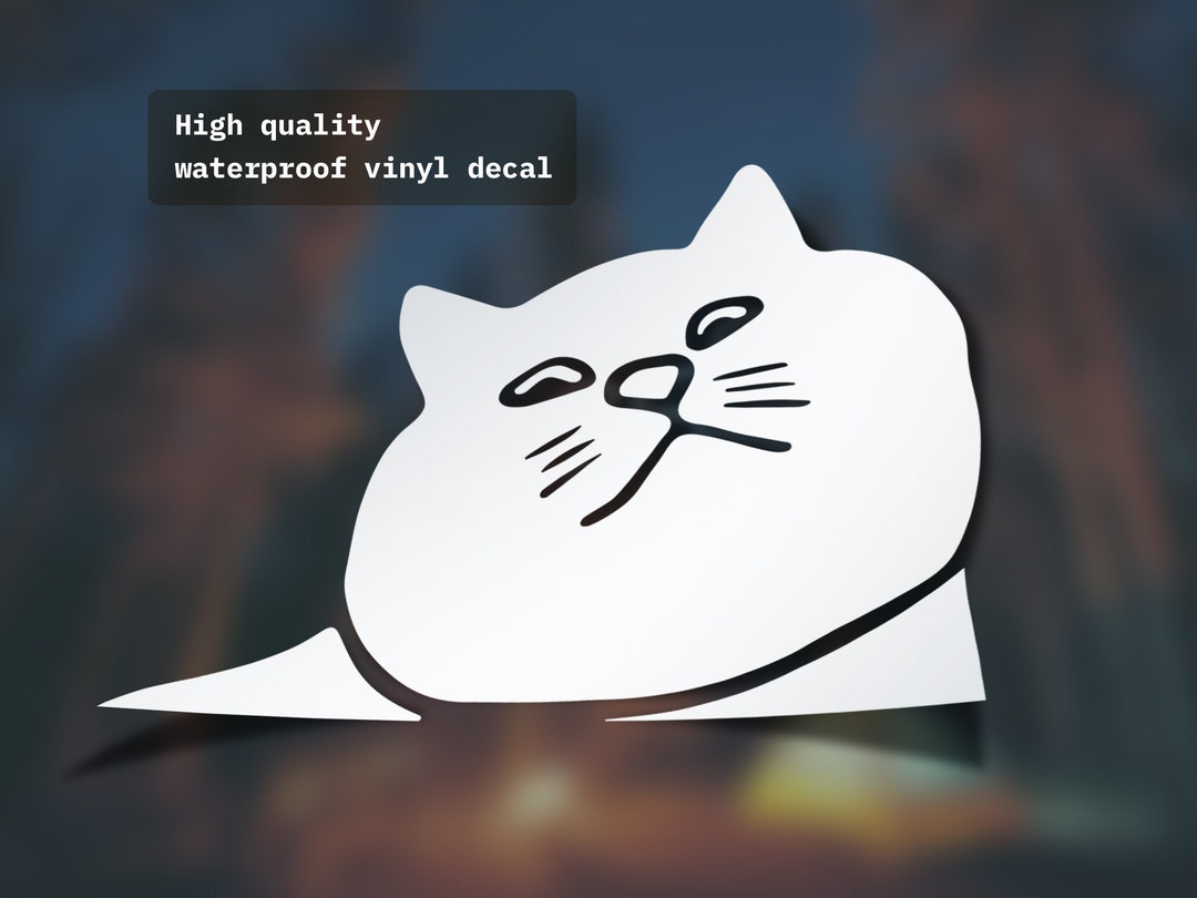 Lazy Cat | Outdoor Decal | Funny Vinyl Decal| Decal Laptop MacBook Car ...