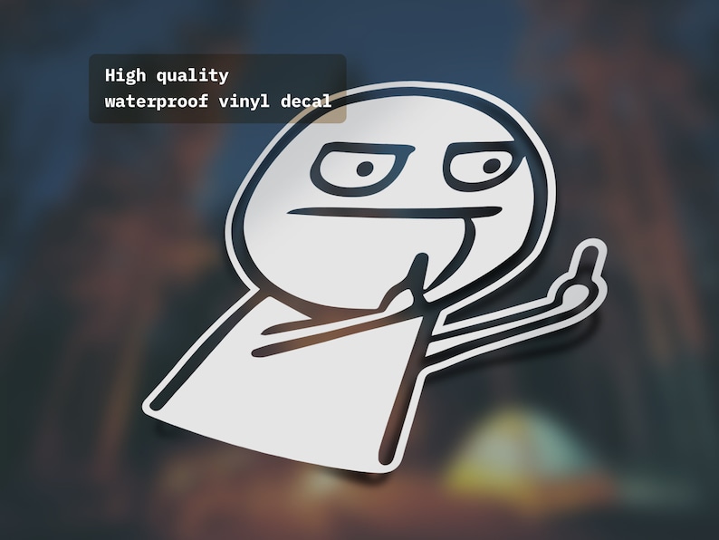 Middle Finger Stickman Sticker Funny Meme Sticker MacBook - Etsy Canada