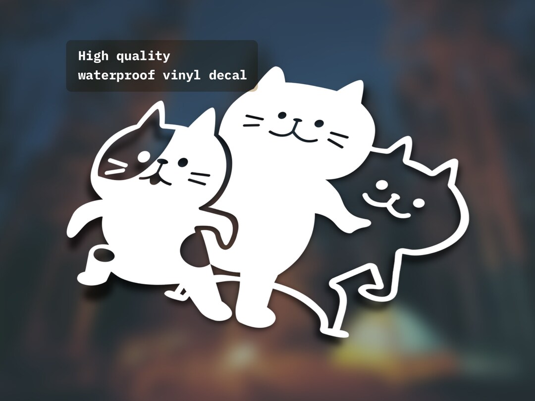 Three Mus-cat-teers | Cats | Cat Lover | Funny Meme | Outdoor Decal ...