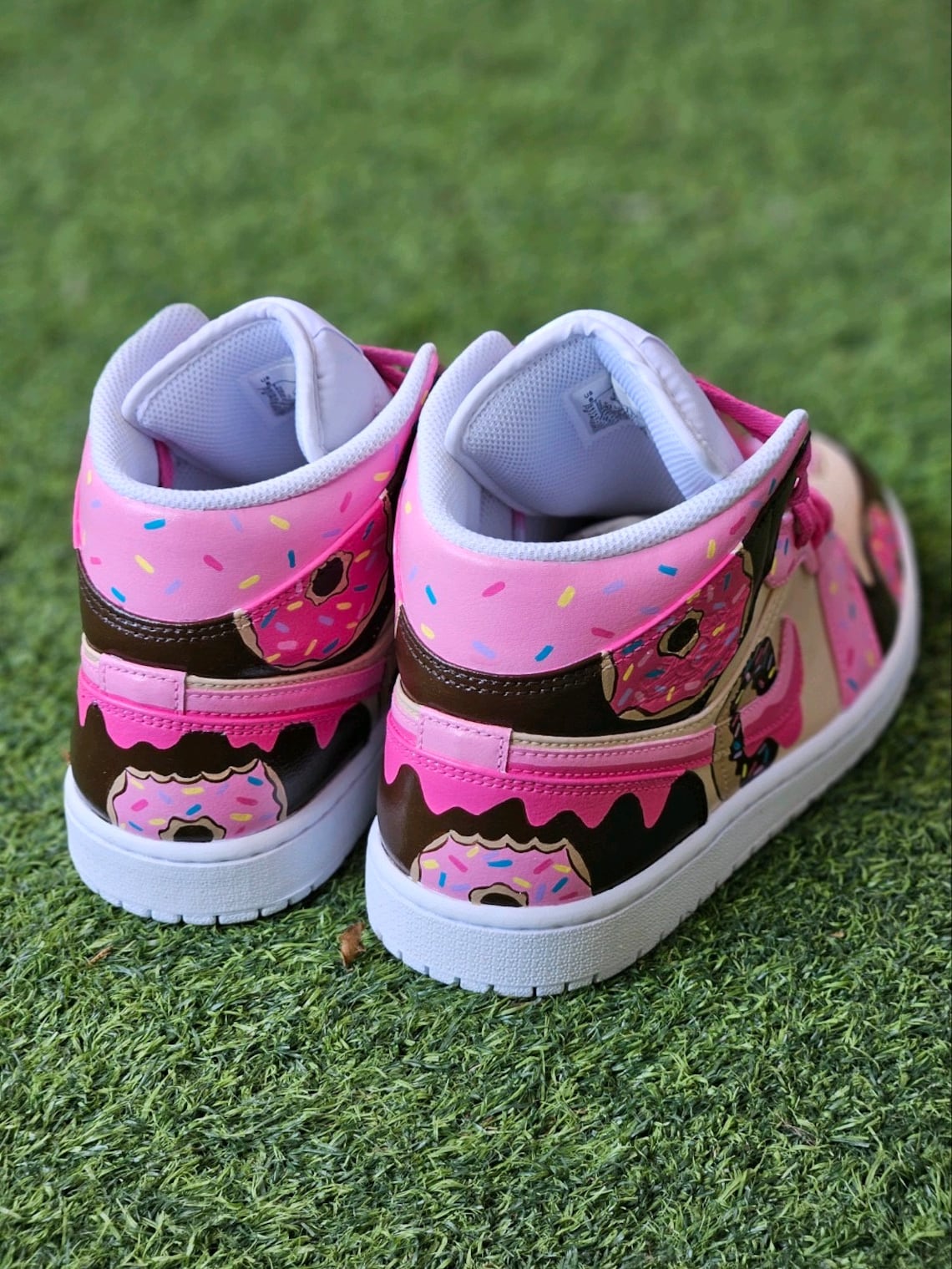 Custom Donut Sprinkle Jordan 1 Mids | Hand Painted Nike Sneakers - Etsy