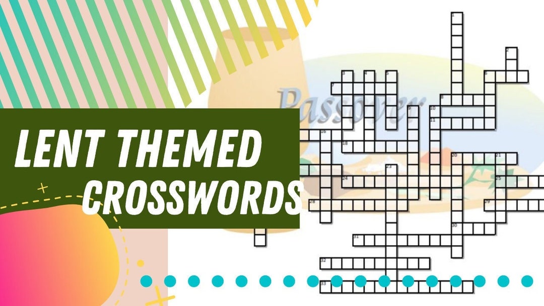Easter/lenten Crossword Puzzles Bundle | Digital Download | 2 Puzzles ...