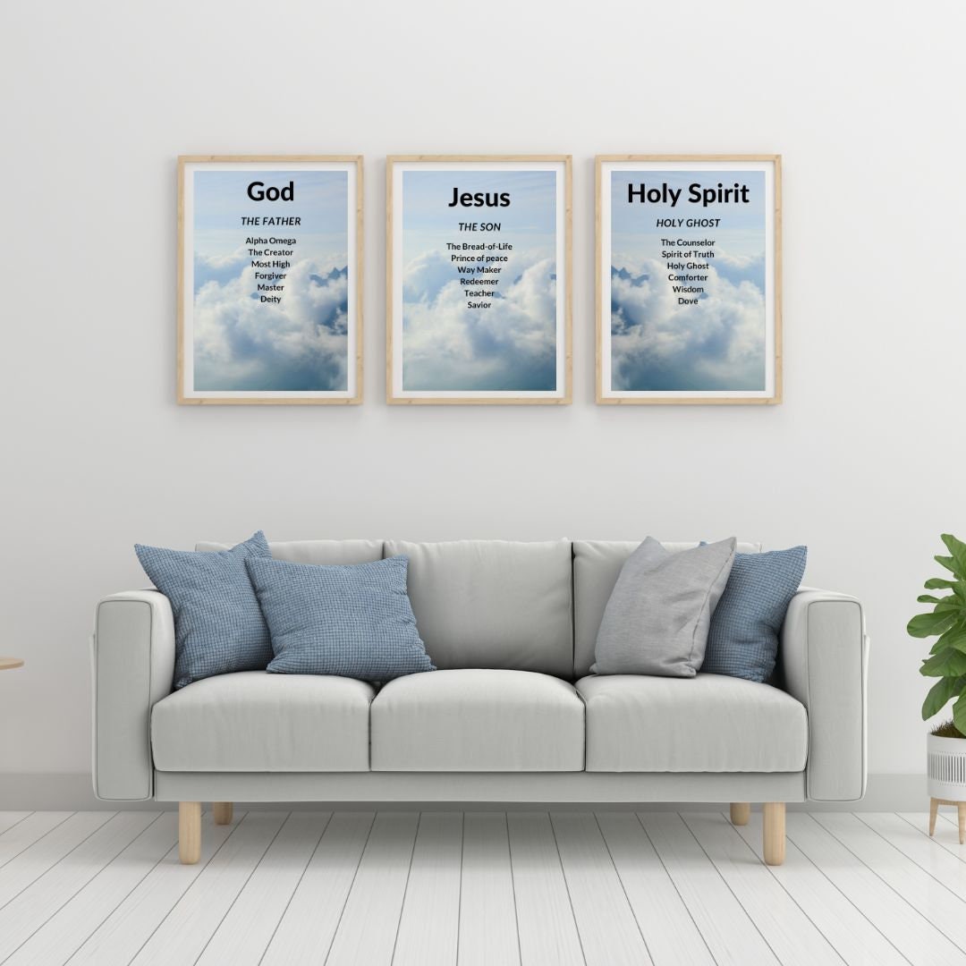 Christian Wall Art : God, Jesus, Holy Spirit | Instant Download | Faith ...