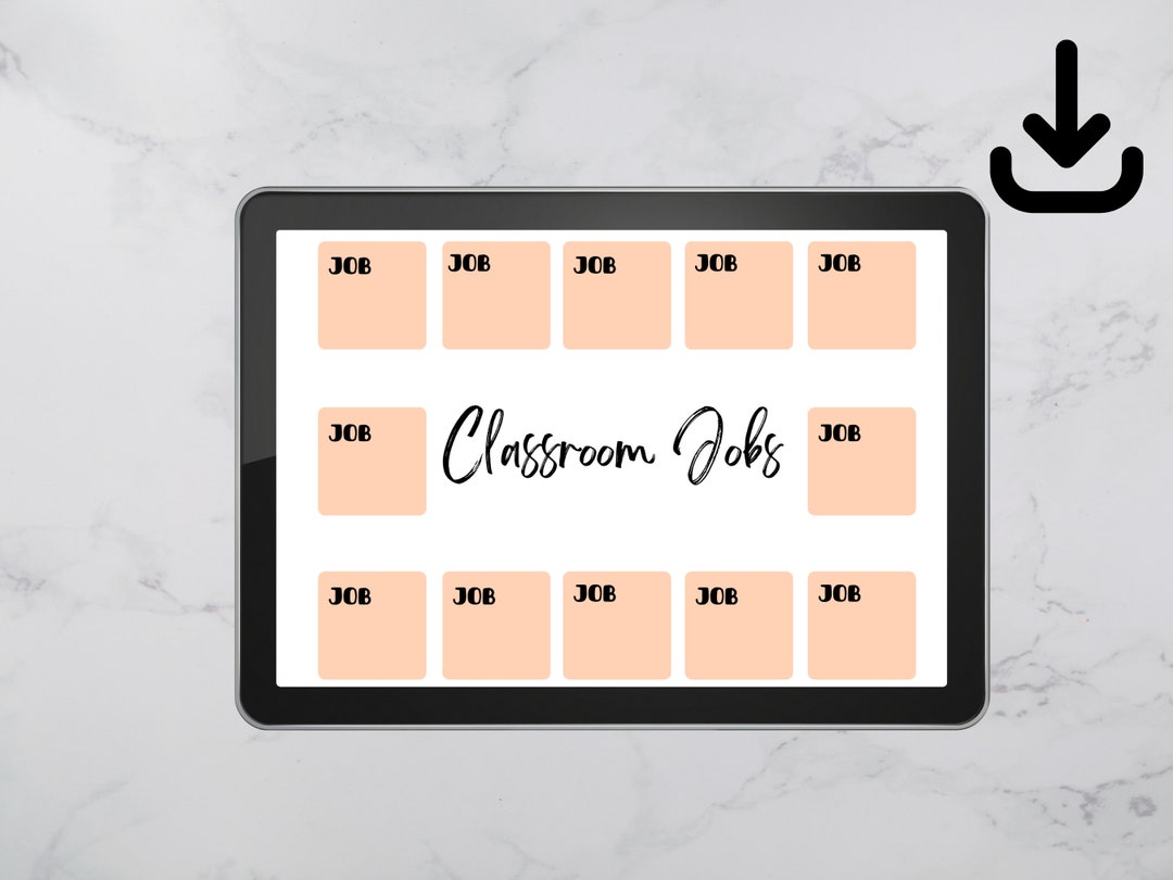 Editable Classroom Jobs - Etsy