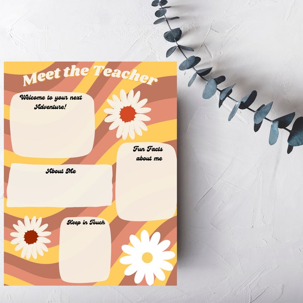 Meet the Teacher Template - Etsy