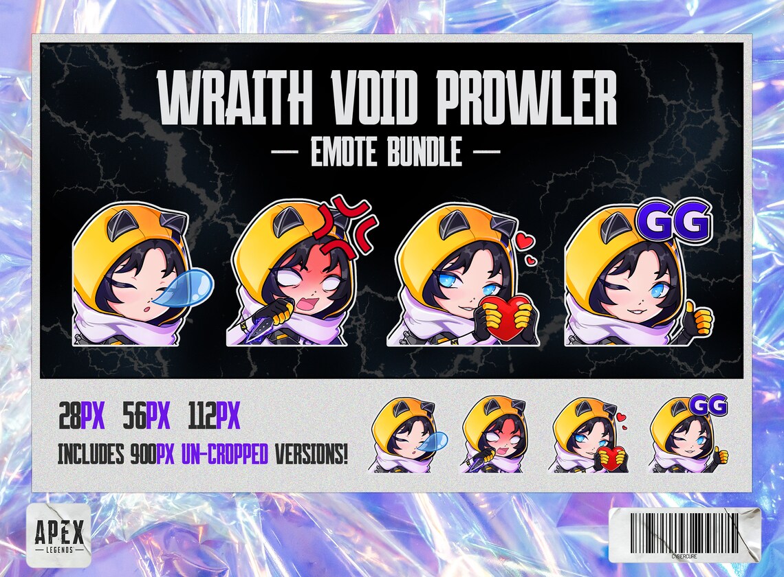 Wraith Void Prowler Apex Legends Chibi Emotes for Twitch, Discord, and ...