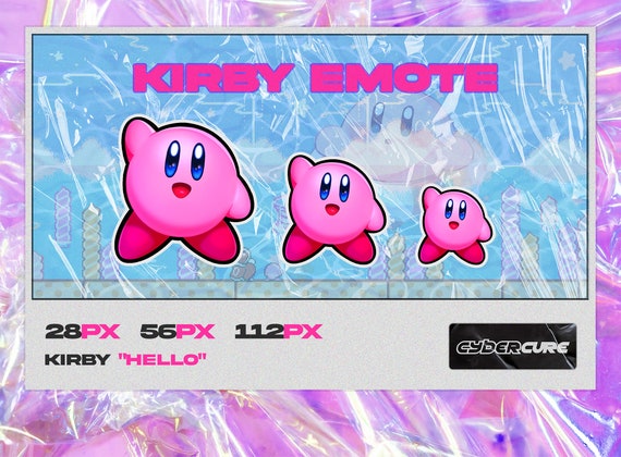 Kirby Hello Emote para Twitch Discord y YouTube - Etsy México