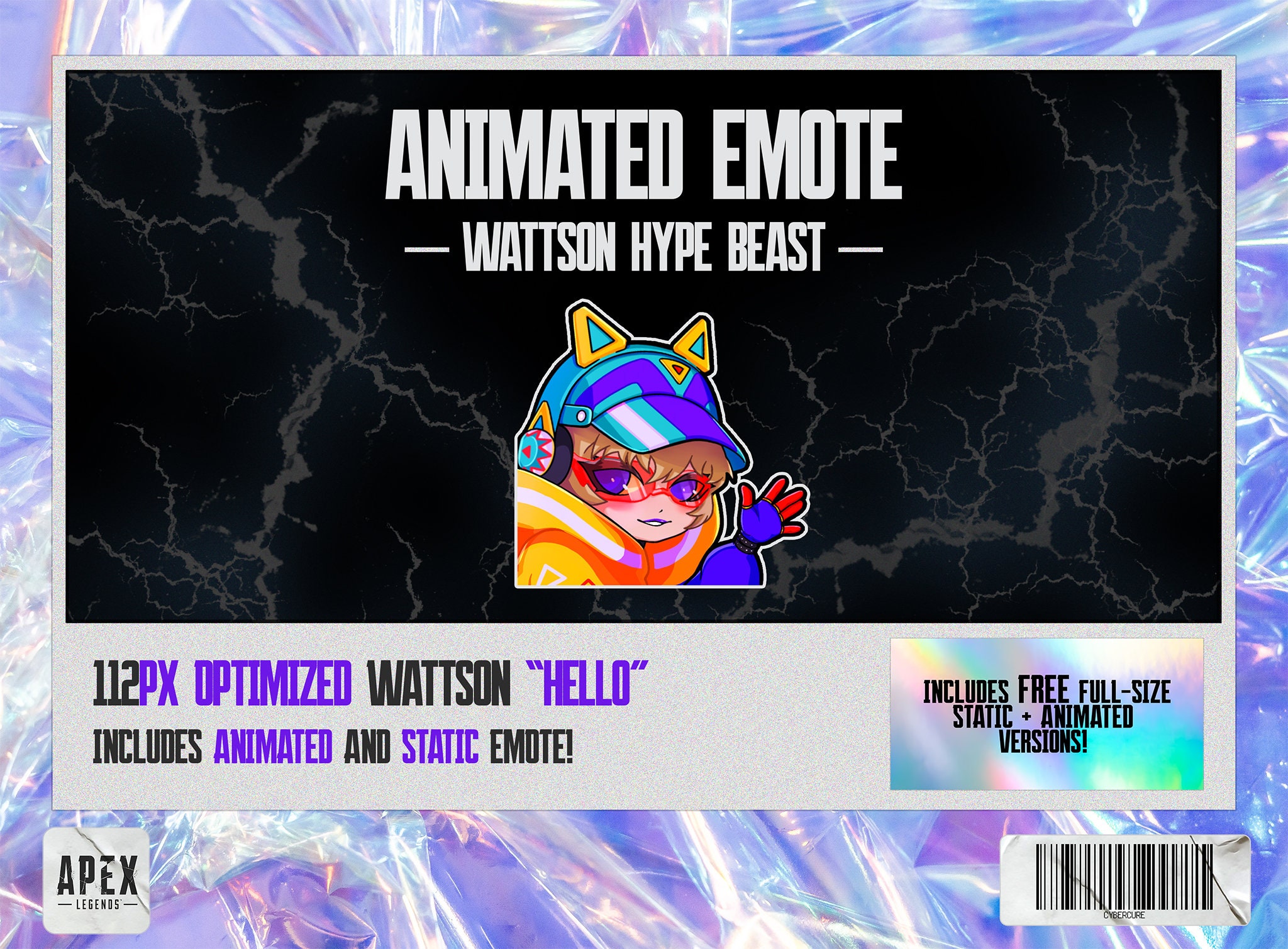 Animated Wattson Hype Beast Apex Legends Chibi Hello Emote for Twitch ...