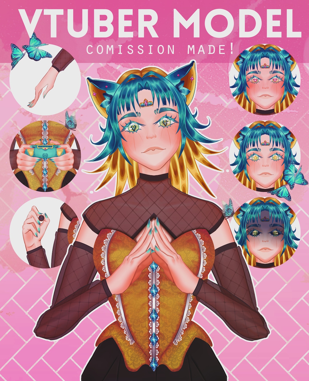 2D Vtuber Models comission Made - Etsy