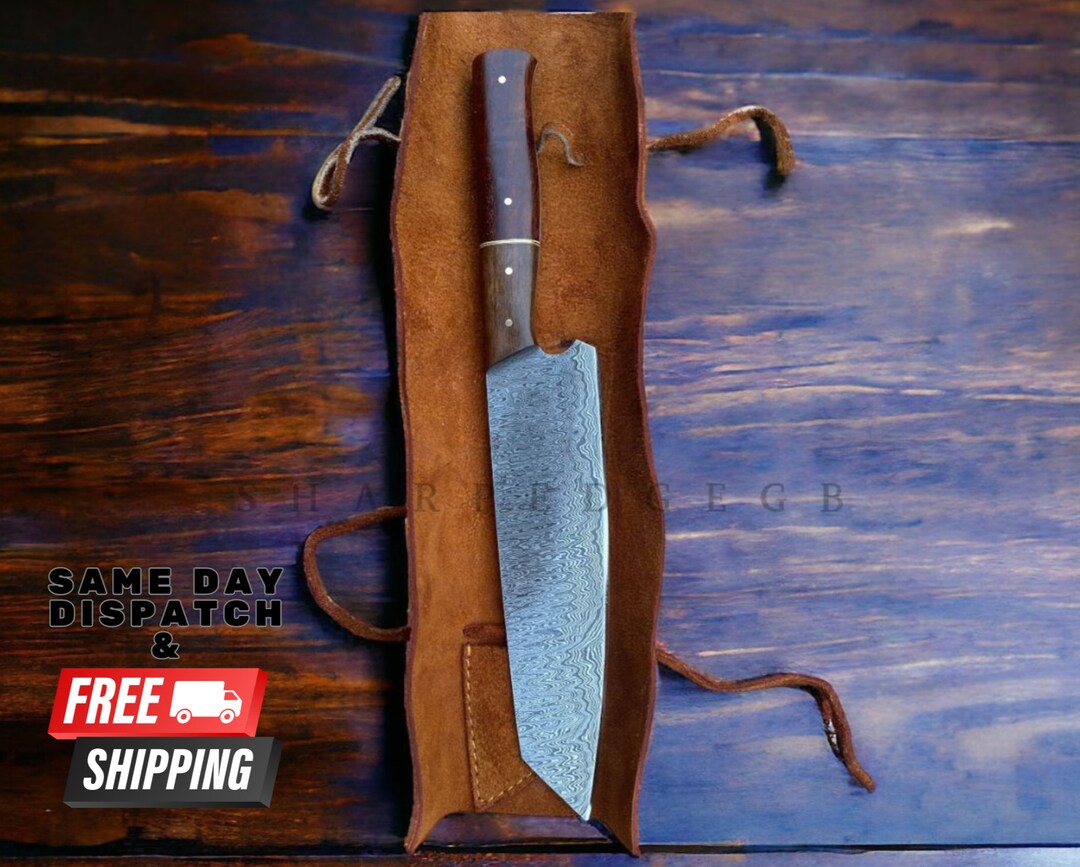 Handmade Damascus Steel Japanese Bunka-gift for Kitchen Chef Natural ...