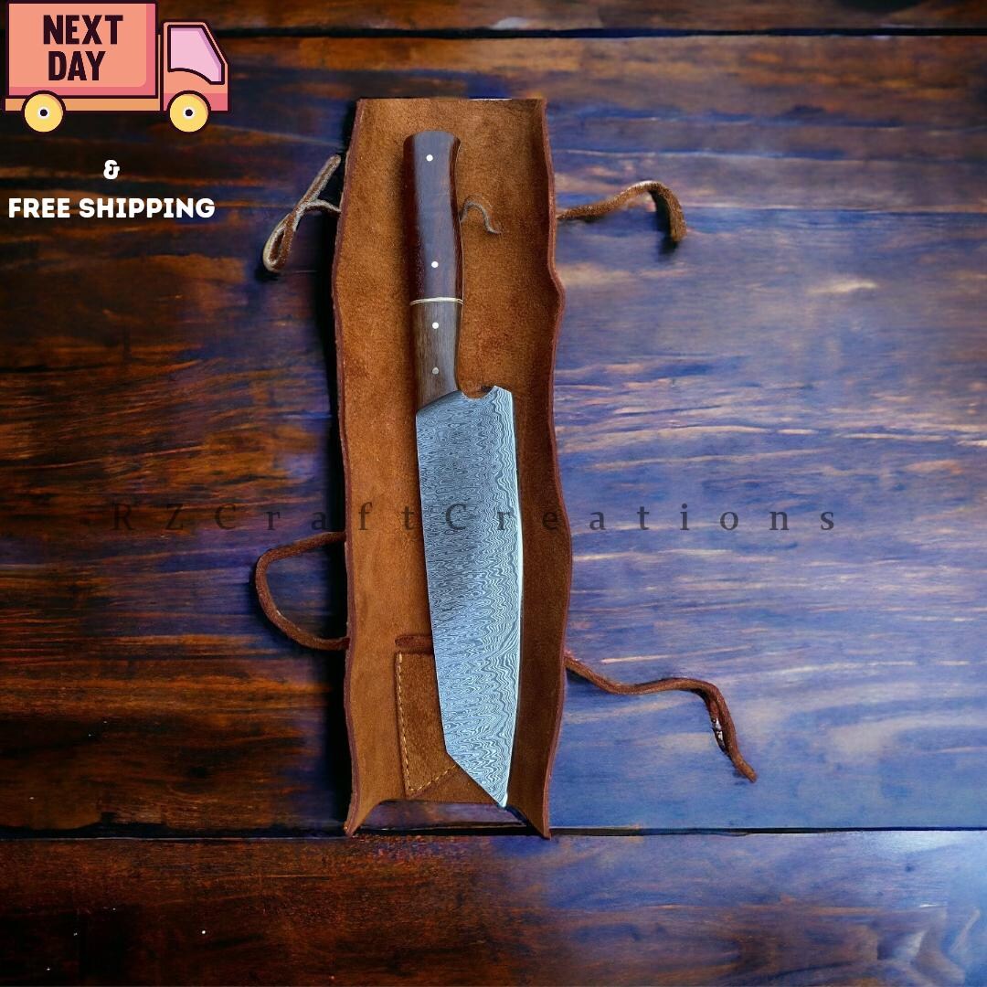 Handmade Damascus Steel Japanese Bunka-gift for Kitchen Chef Natural Wood Handle - Etsy UK