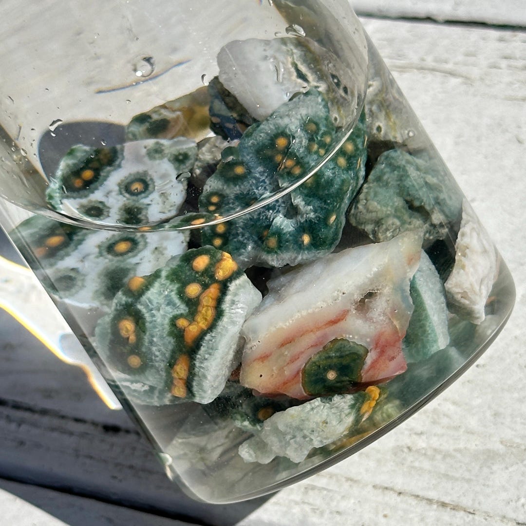 Lot 24 Pc Old Stock Ocean Jasper Specimens Small Rough Unpolished Rare ...