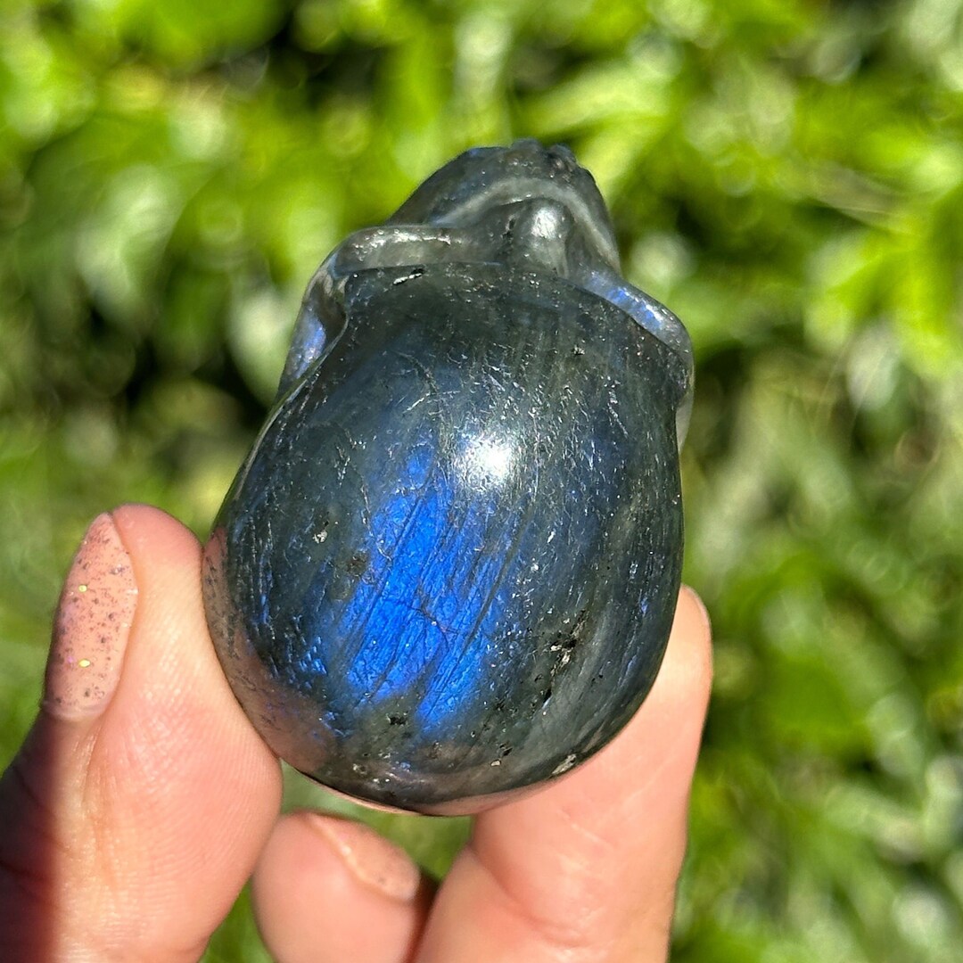 2 Labradorite Crystal Skull Blue Flash HQ Gemstone Carving Guardian ...