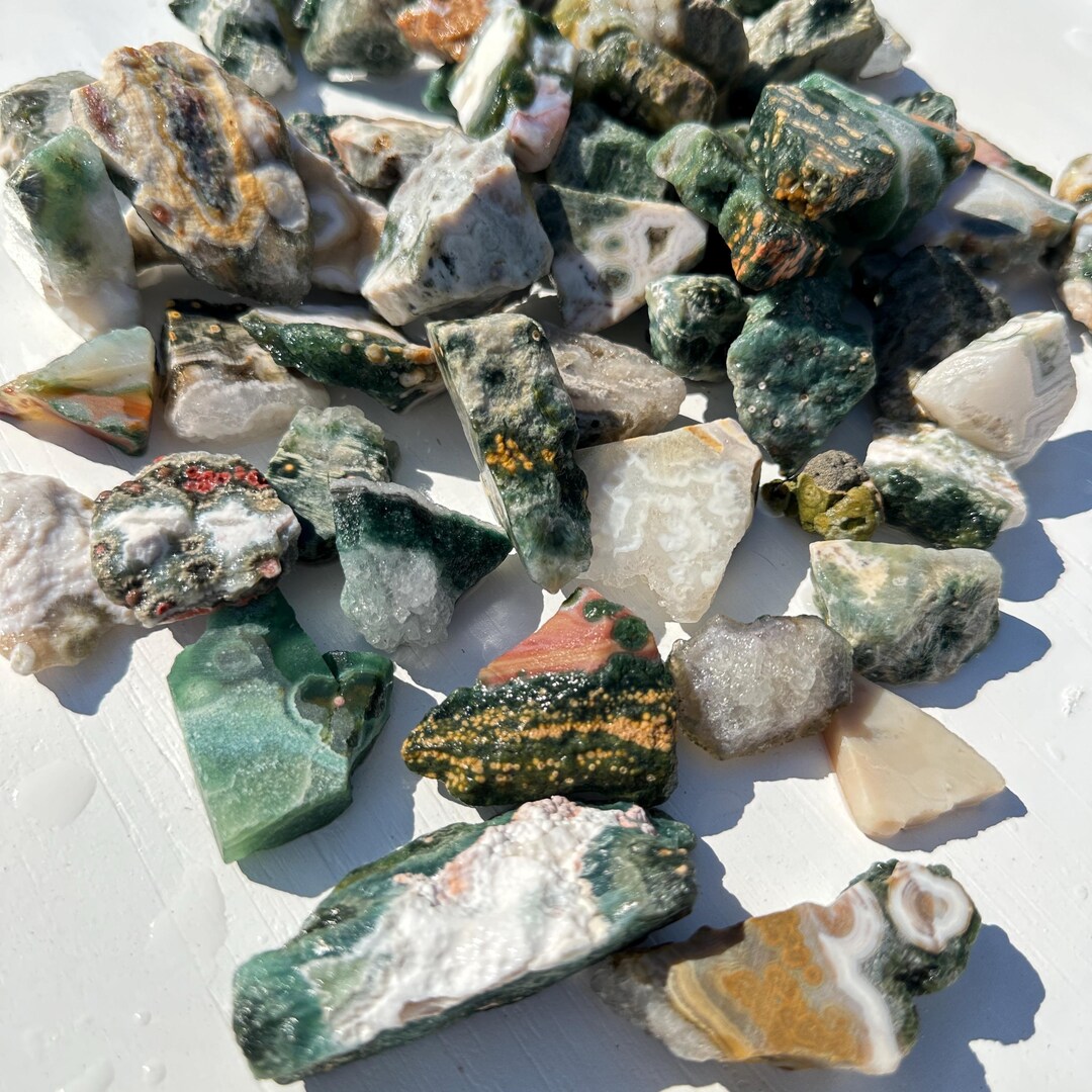 3 LBS Ocean Jasper Rough Raw Specimens Old Stock Unpolished Stones Rare ...