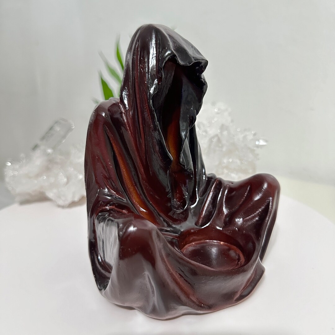 The Crystal Keeper Sphere Stand Ghost Reaper Display Glossy Mahogany ...