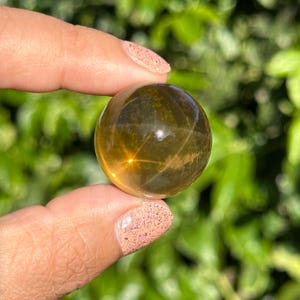Madagascan Star Citrine Sphere High Quality Gemstone Asterism ...