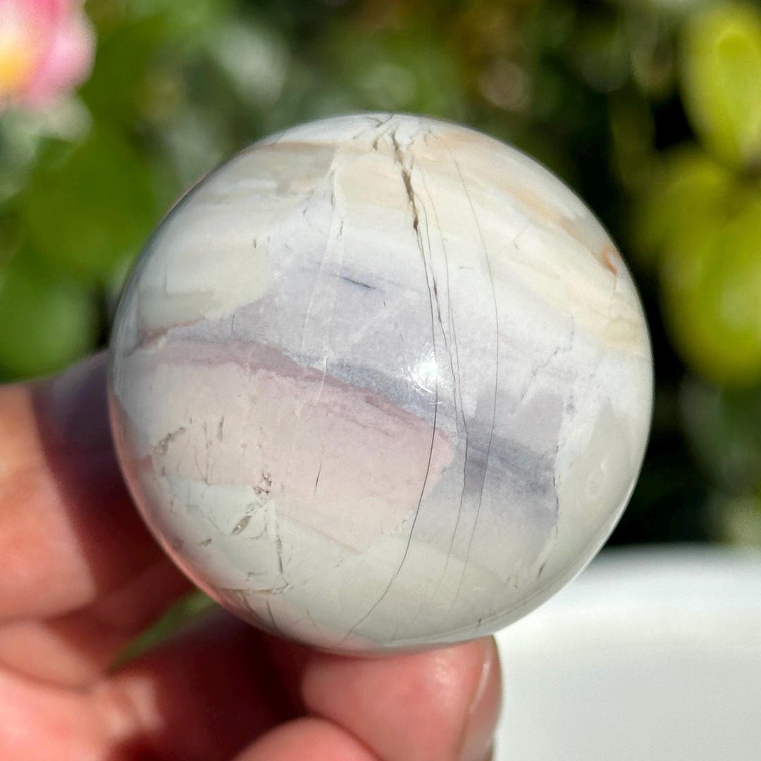 Hyacinth Jasper Sphere HQ Soft Purple Pink Crystal Porcelain Jasper ...