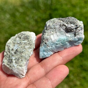 Larimar Deep Blue Nodule Butterfly Split Specimen Freeform High Quality ...
