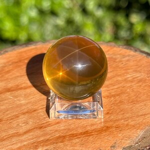 Madagascan Star Citrine Sphere High Quality Gemstone Asterism ...