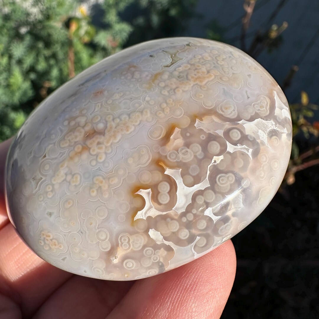 Jelly Ocean Jasper HQ Palm Stone Fish Eye Floating Orbs 59mm - Etsy