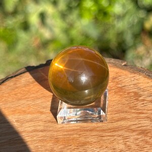 Madagascan Star Citrine Sphere High Quality Gemstone Asterism ...