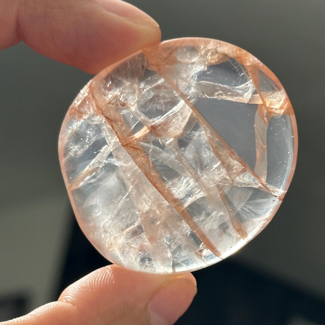 Hematoid Quartz Coin HQ Crystal Polished Small Disc Gemstone 48mm - Etsy
