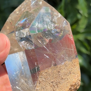 Rare Extra Quality Silver Rutile Tower Chunky Point Optical Rainbow ...