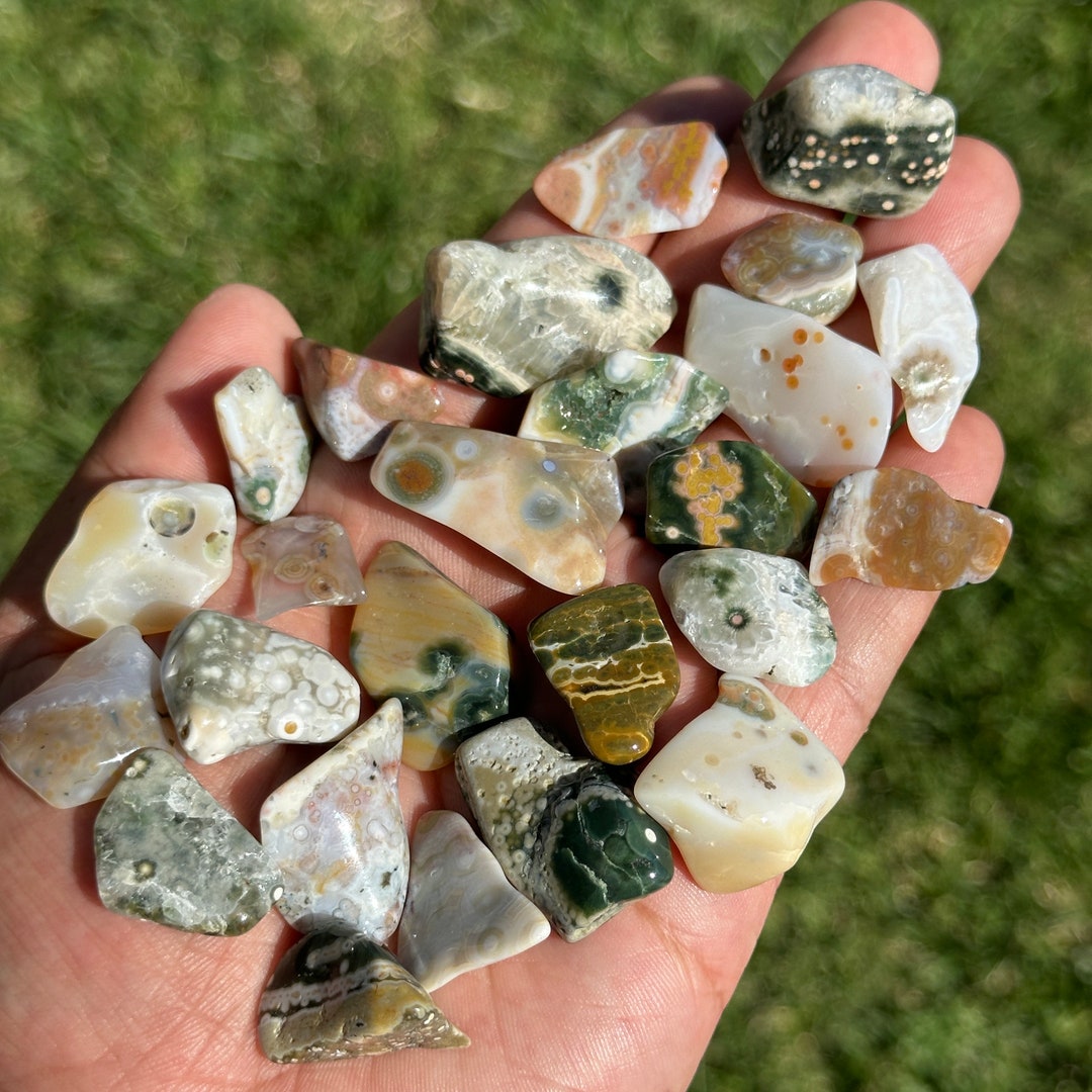 77 Pc HQ Ocean Jasper Oldstock Tumbles Small Pieces Orbs Flowers Set - Etsy