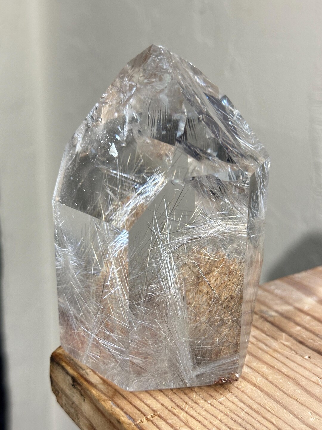 Extra Quality Silver Rutile Tower | Generator Optical Clarity | Rainbow ...