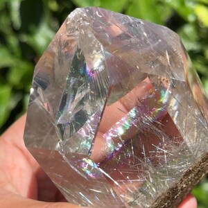 Rare Extra Quality Silver Rutile Tower Chunky Point Optical Rainbow ...