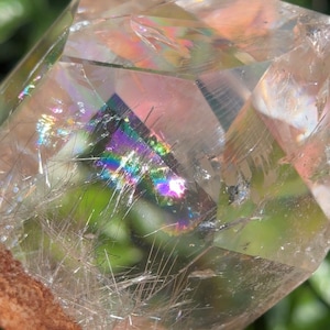 Rare Extra Quality Silver Rutile Tower Chunky Point Optical Rainbow ...