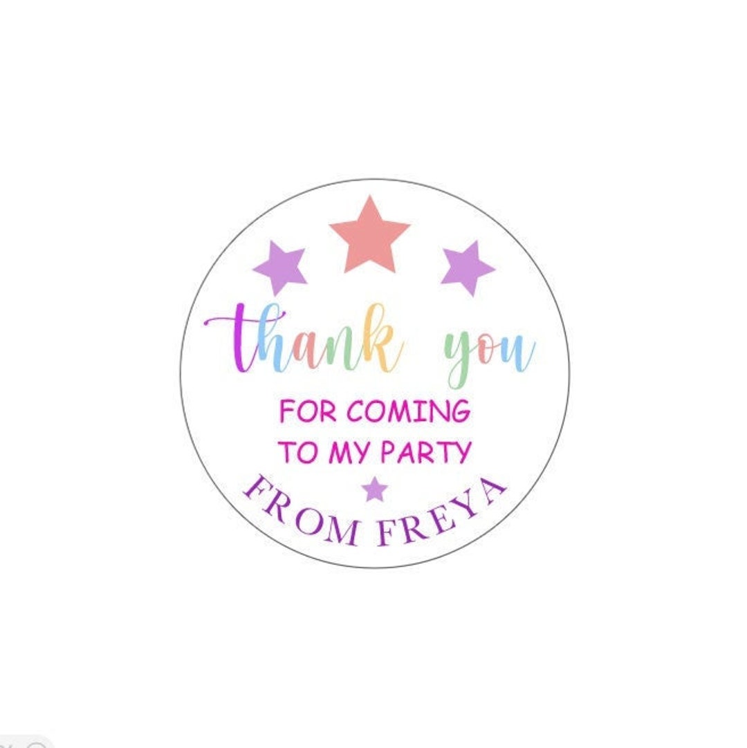 Party Favour Stickers, Sweet Cone Stickers, Girls and Boys Party Favour ...