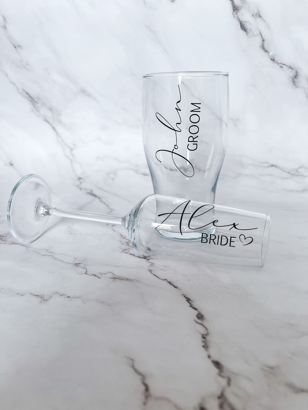 DECAL Wedding Flutes Stickers, Vinyl Stickers, Bride and Groom, Decals ...