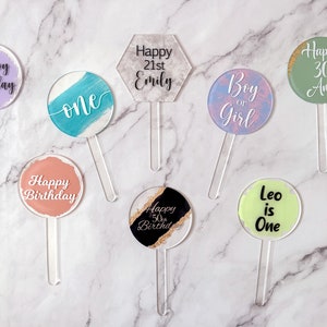 Acrylic Cake Topper, Acrylic Wedding Cake Topper, Custom Cake Topper ...